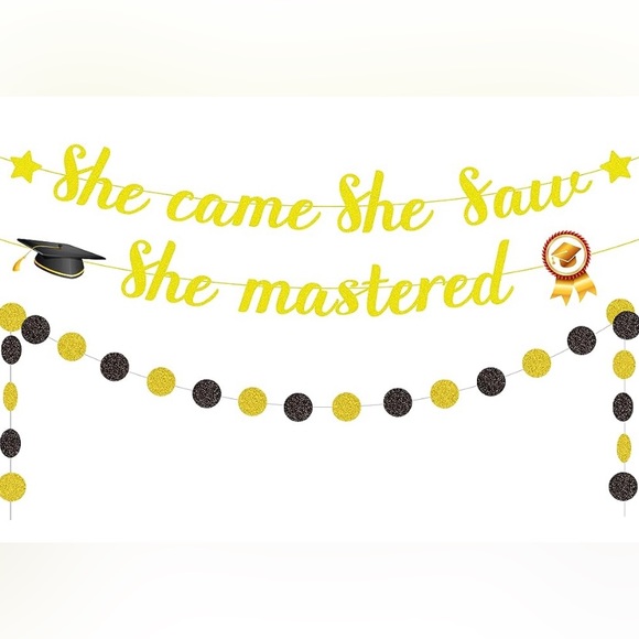 Party Supplies | Graduation Decorations She Came She Saw She Mastered ...